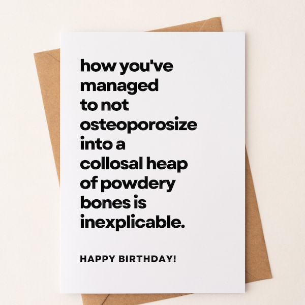 Over the Hill Card - Etsy