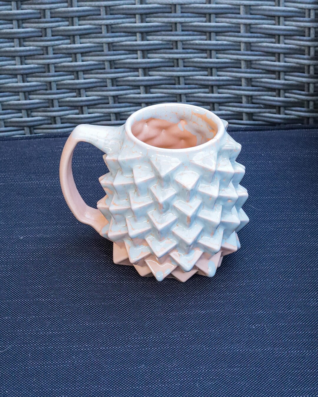 Dragon Scale Mug – Spiked Ceramic Tiki Cup – Handmade Fantasy Coffee ...