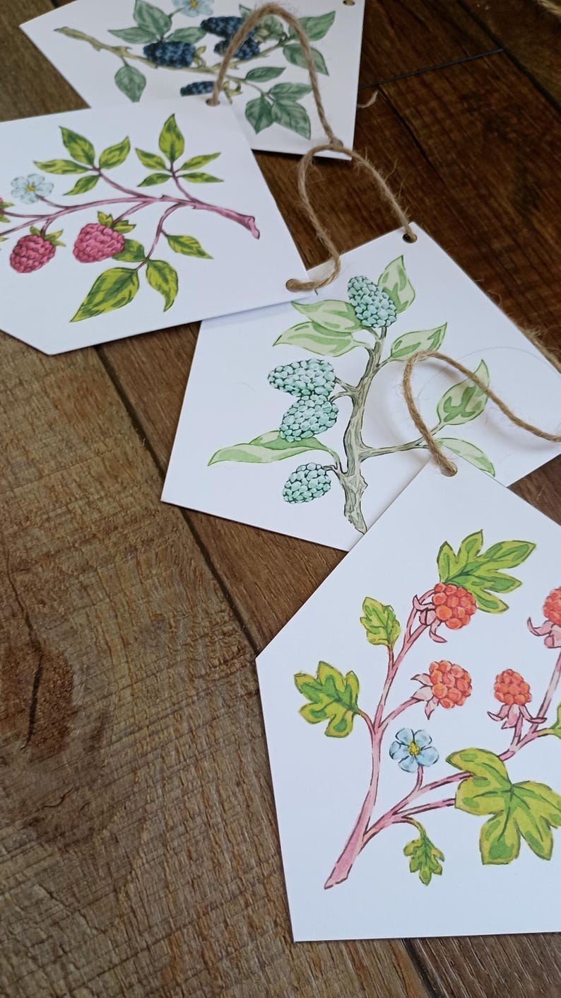 Bramble Berries Garland - Botanical Bunting Paper Wall Hanging ...