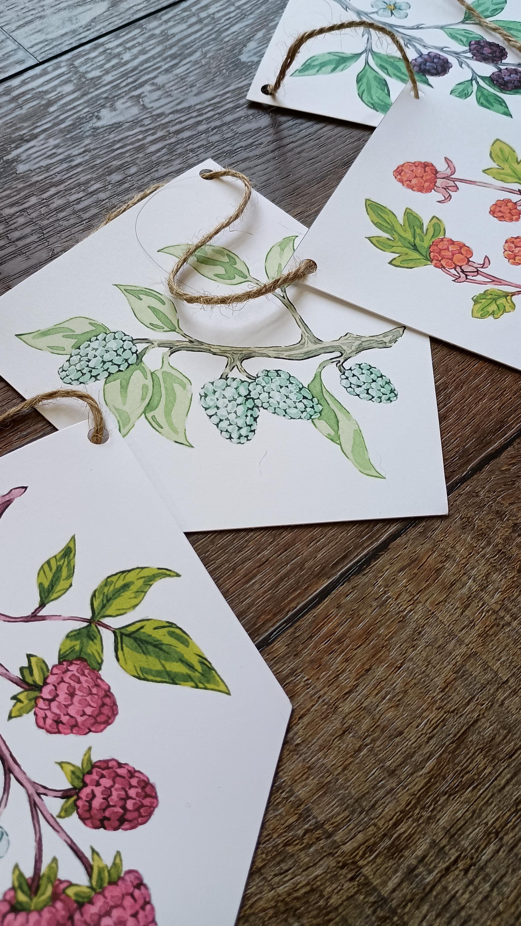 Bramble Berries Garland - Botanical Bunting Paper Wall Hanging ...