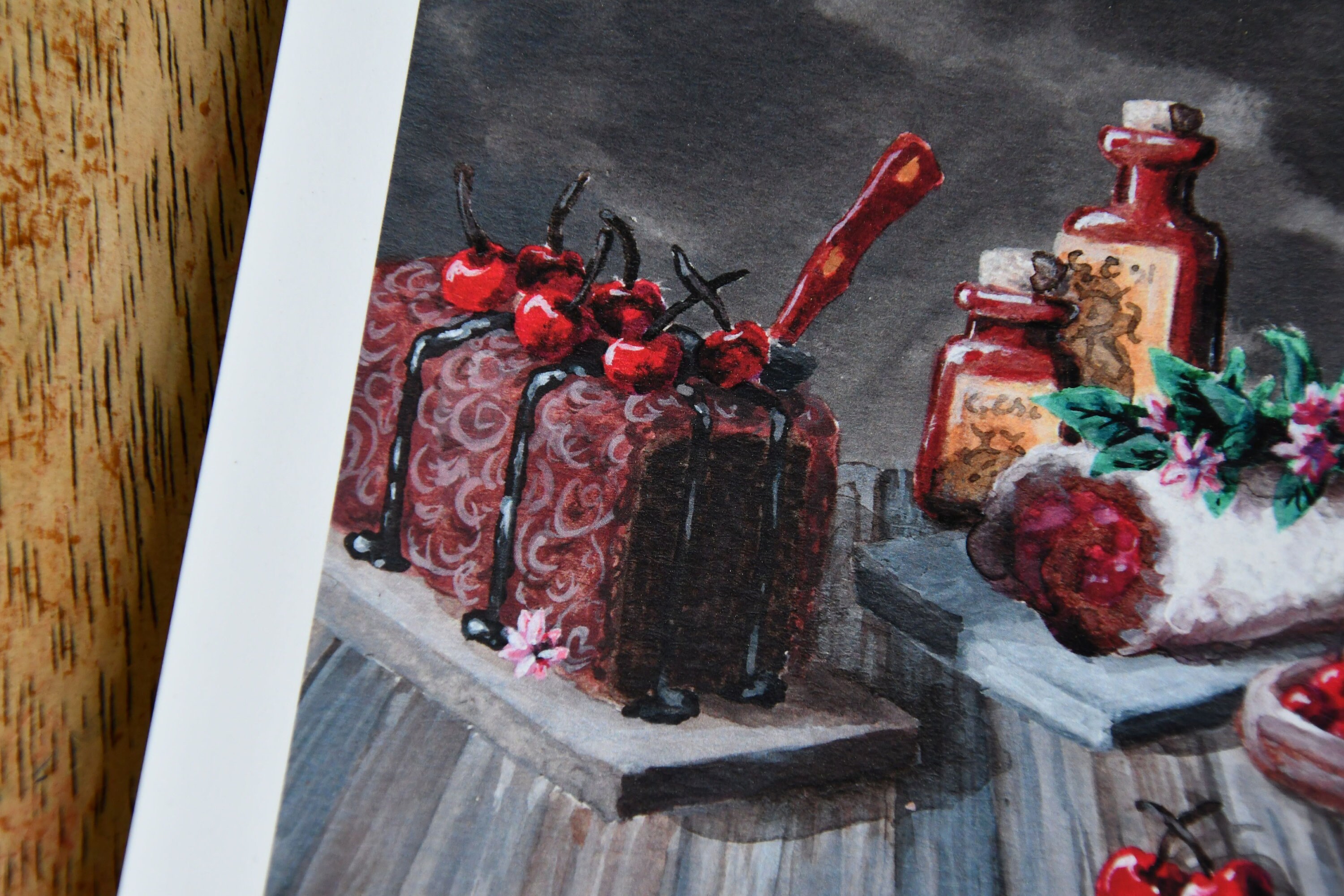 Cherry Cake 5x7 Fine Art Print Confections Series - Etsy