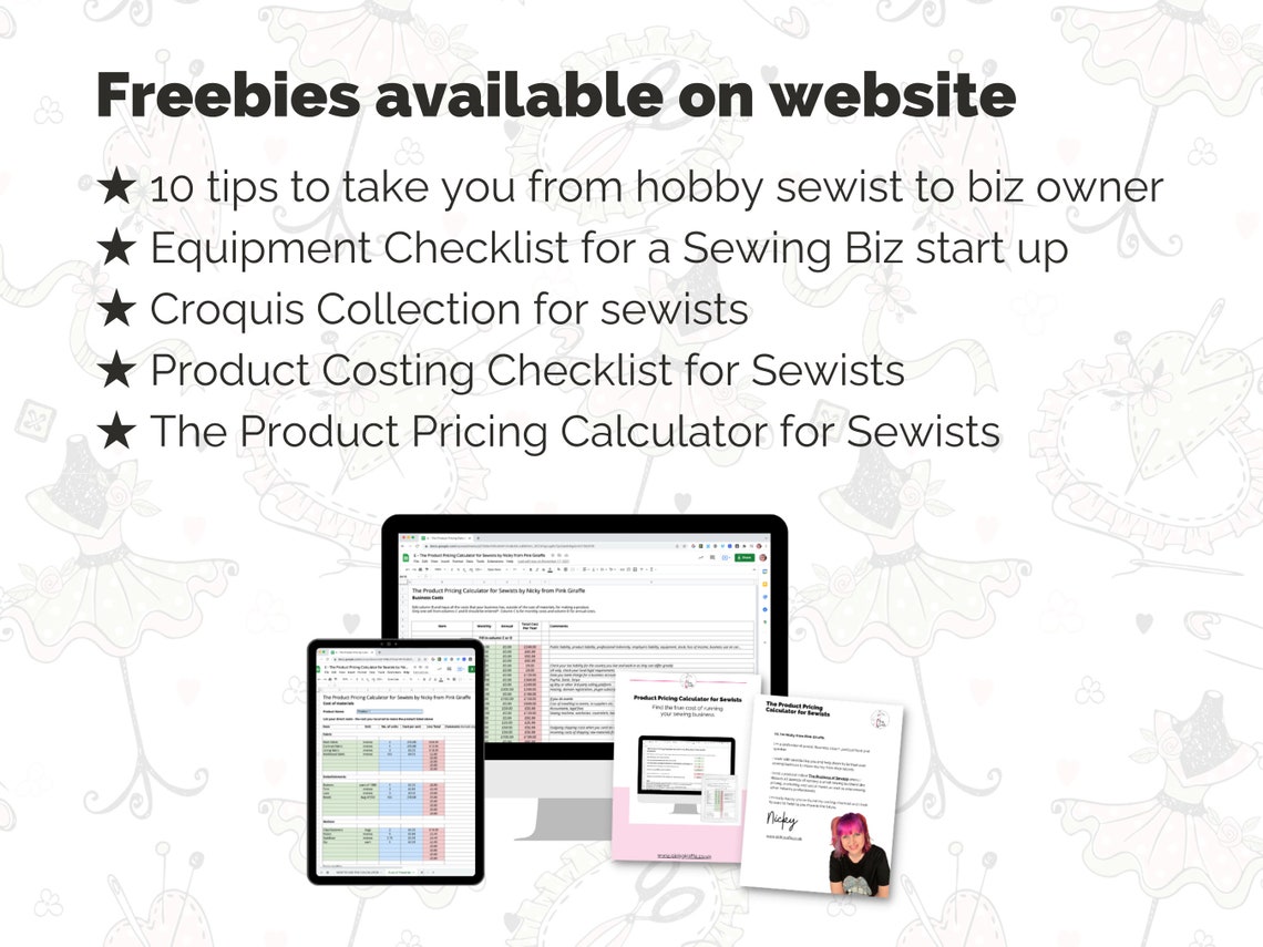 Sewing Business Startup Planner PDF Download Calendar New Business Plan ...