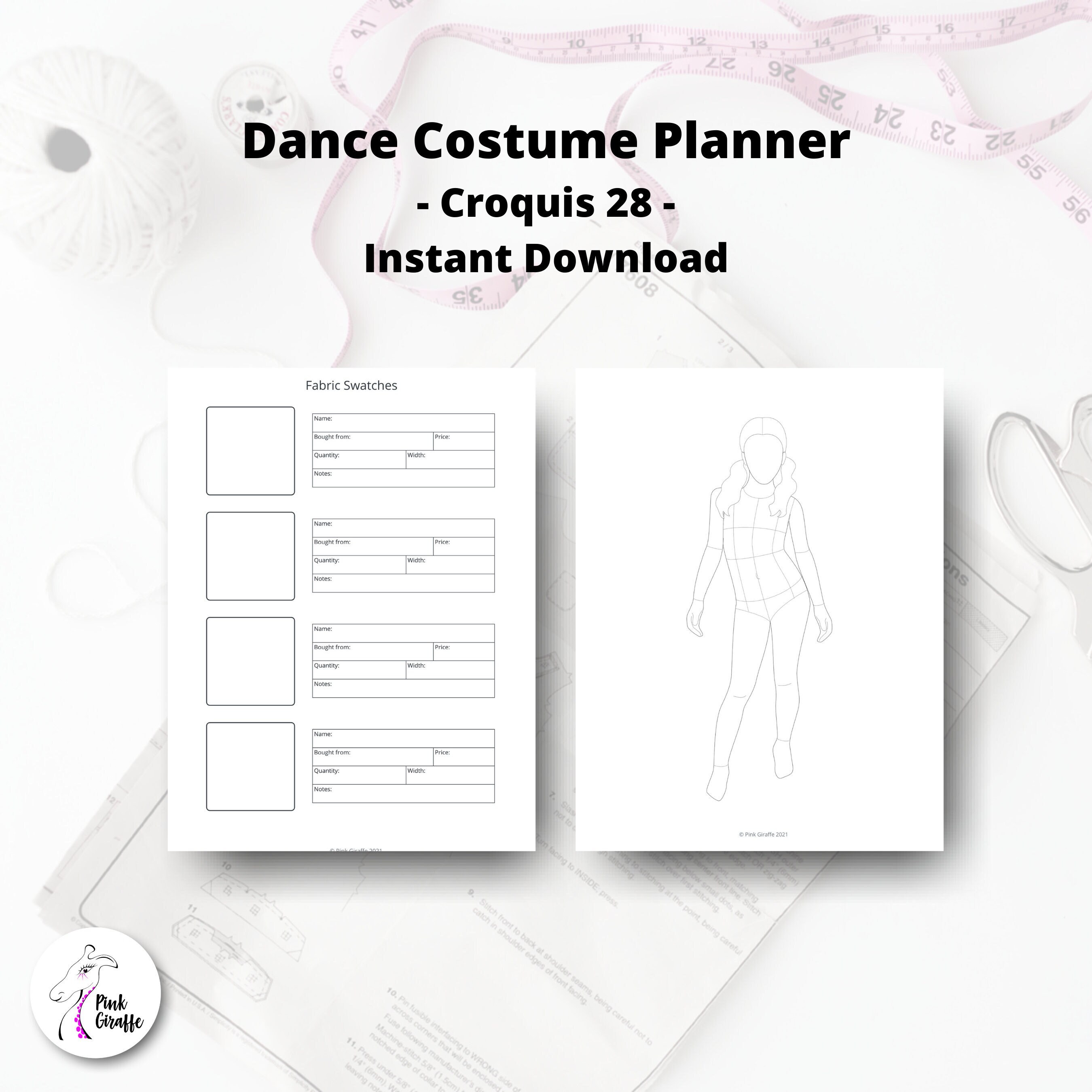 Child Croquis & Dance Costume Designer Planner 28 Printable - Etsy