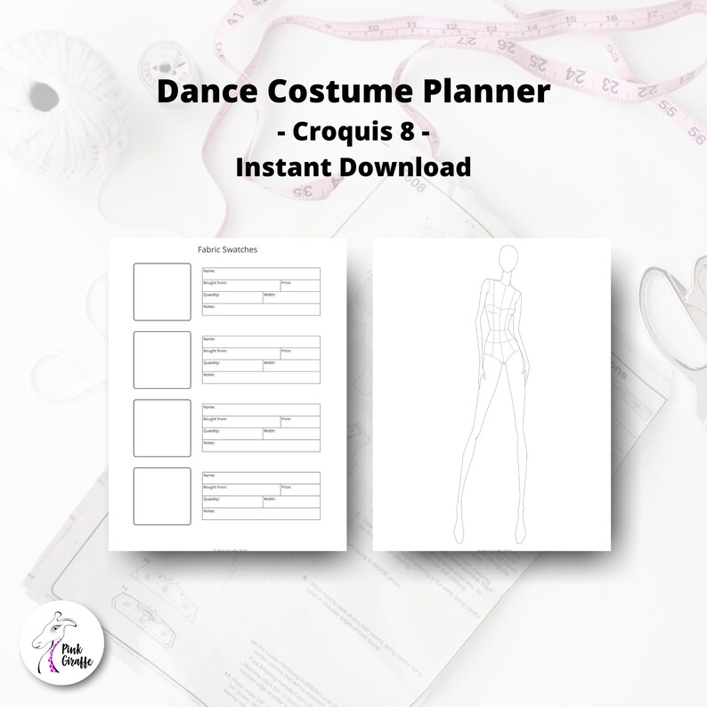 Basic Croquis & Dance Costume Designer Planner 8 Printable - Etsy