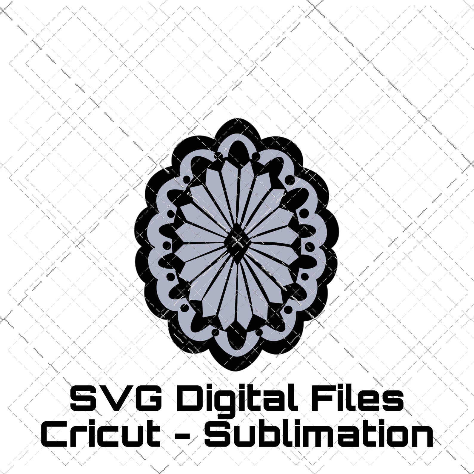 Southwest Navajo Concho SVG PNG Cricut File - Etsy