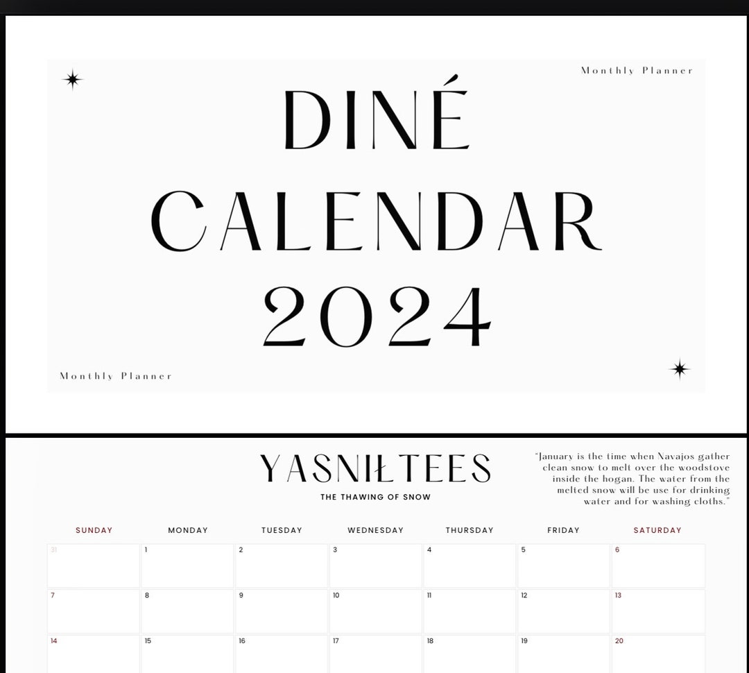 Navajo 2024 Minimalist Calendar PDF Digital File Planner - Etsy Australia