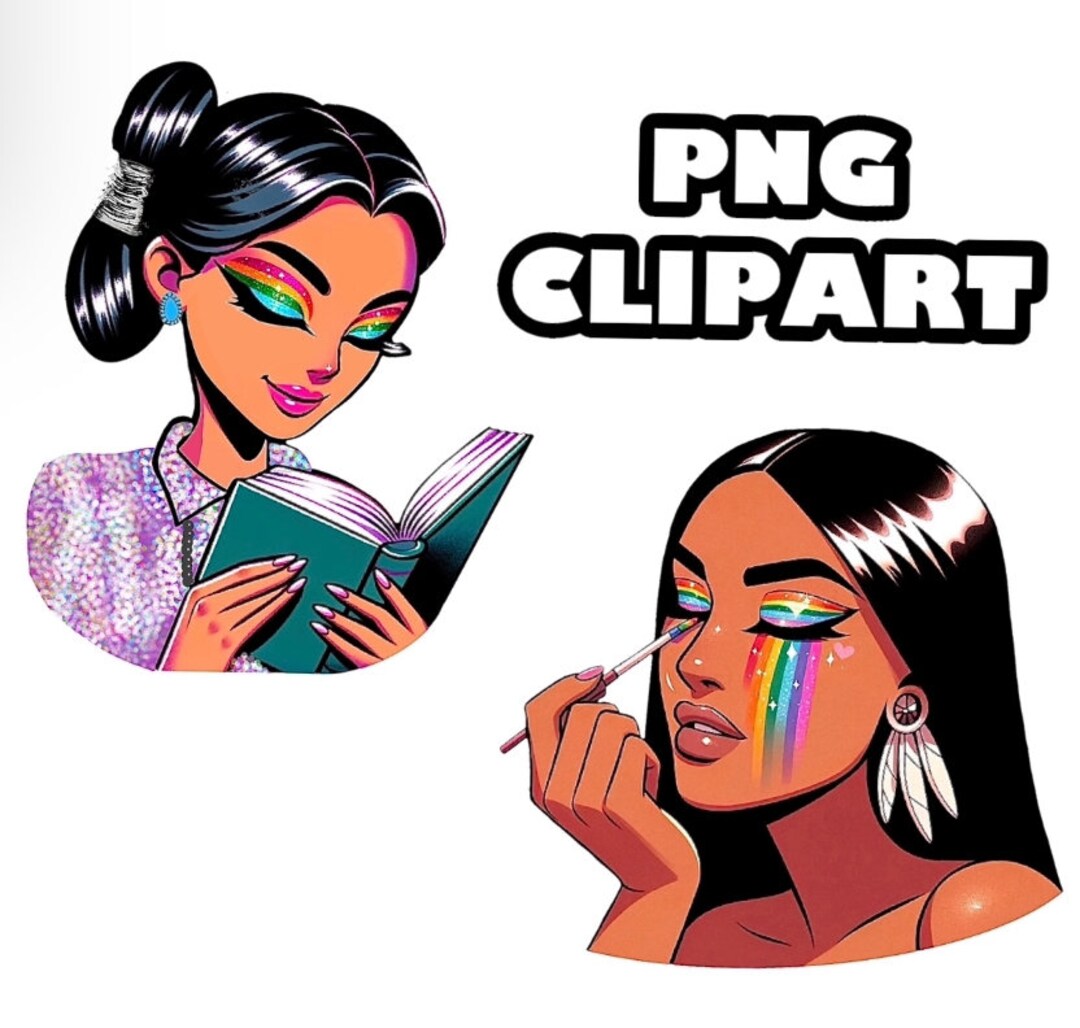 Native Woman Clipart PNG Makeup Baddie Navajo Digital File - Etsy