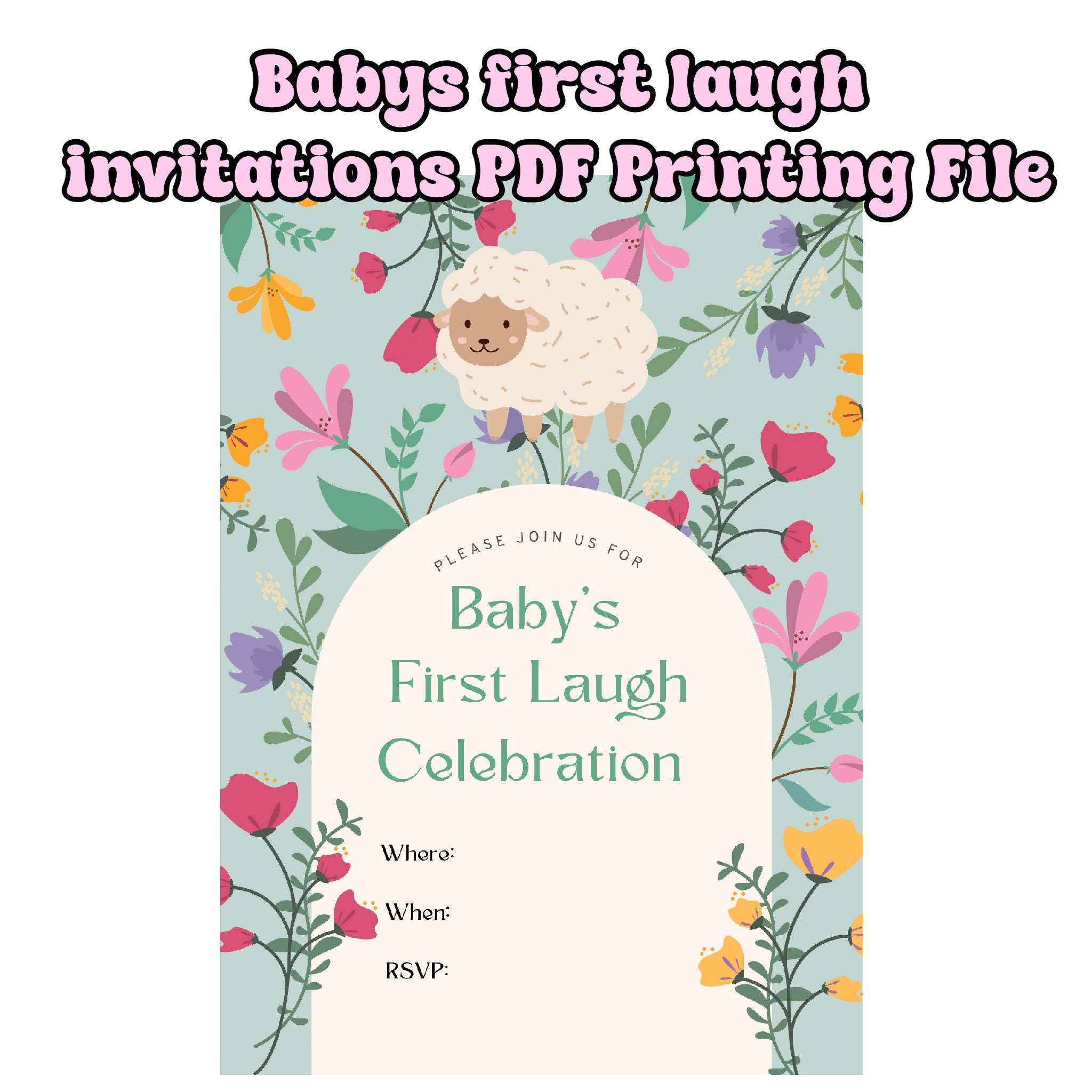 Navajo Babys First Laugh Celebration Invitations, Digital Download ...