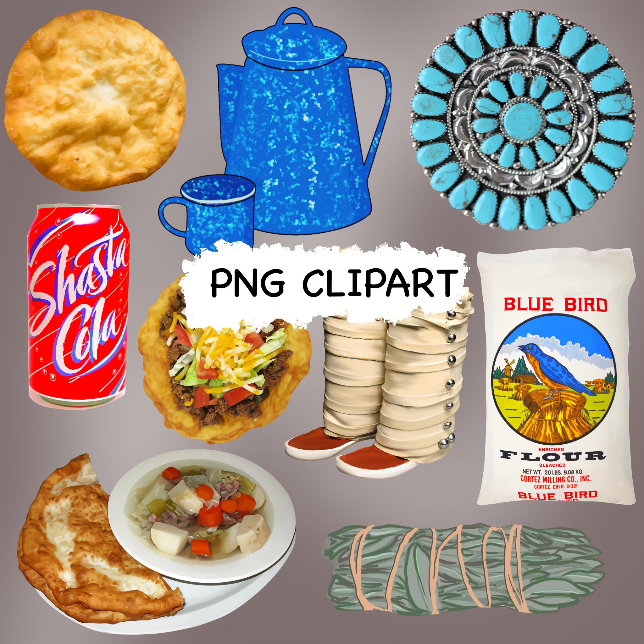 Native Foods and Navajo Elements Clip Art - Etsy