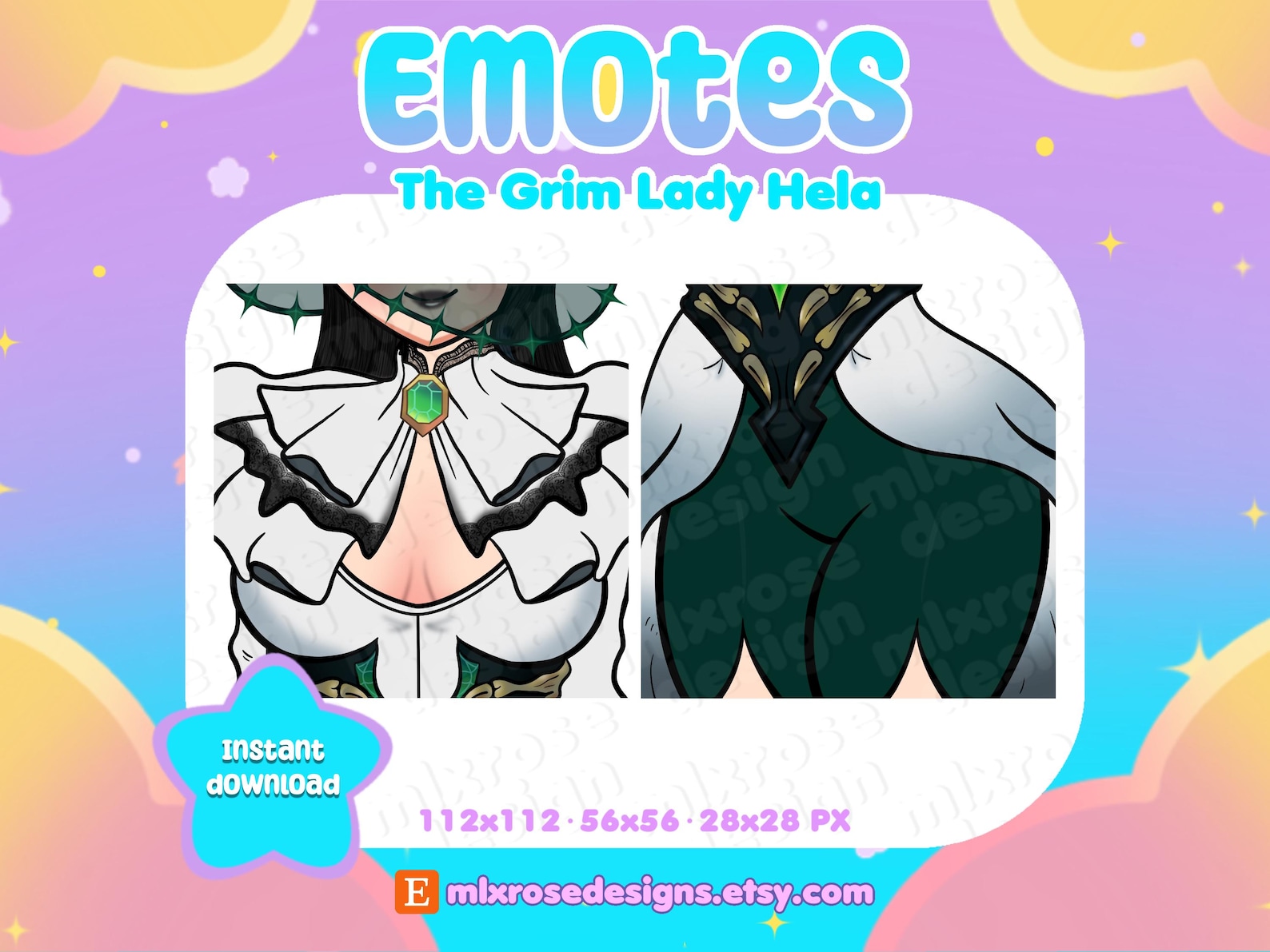 The Grim Lady Hela Marvel Rivals Emotes | Twitch Emotes | Marvel Rivals ...