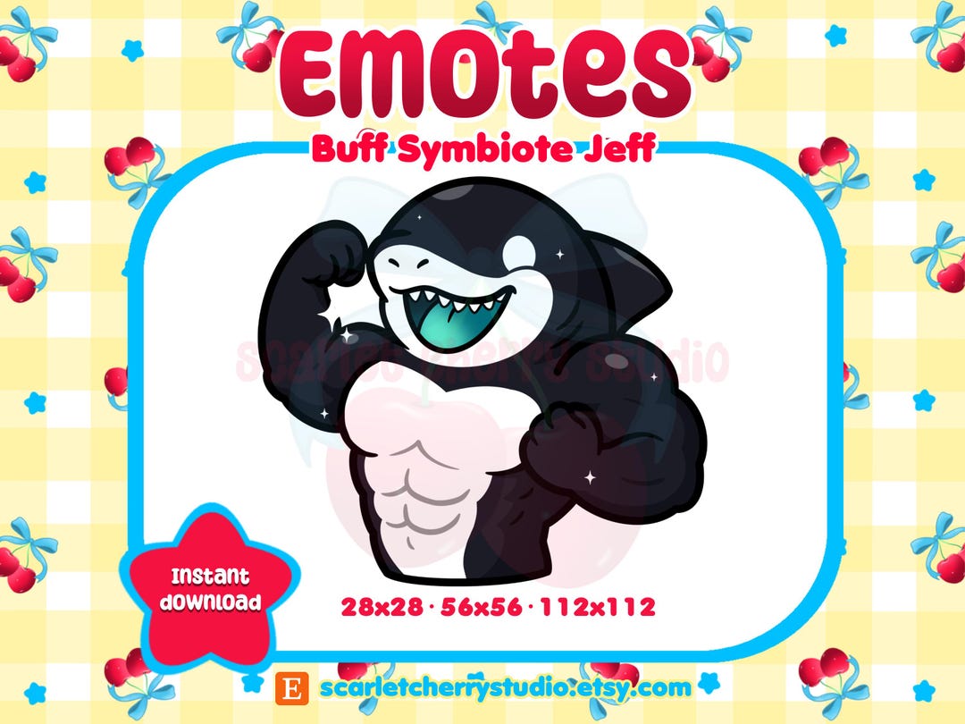 Buff Symbiote Jeff the Land Shark Emote | Twitch Emotes | Marvel Rivals ...