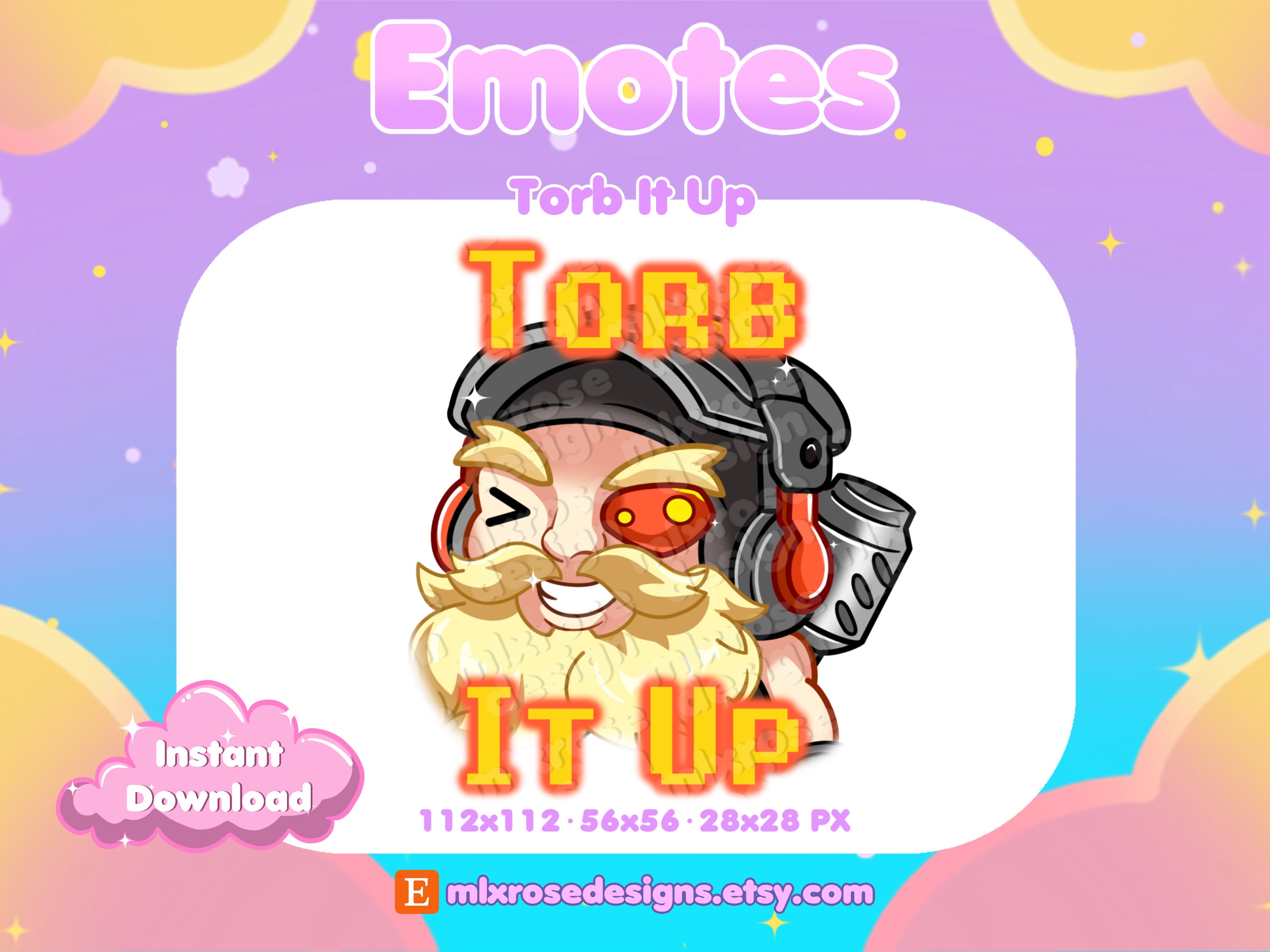 Torbjorn "torb It Up" Overwatch Emote for Twitch Streamers, Discord ...
