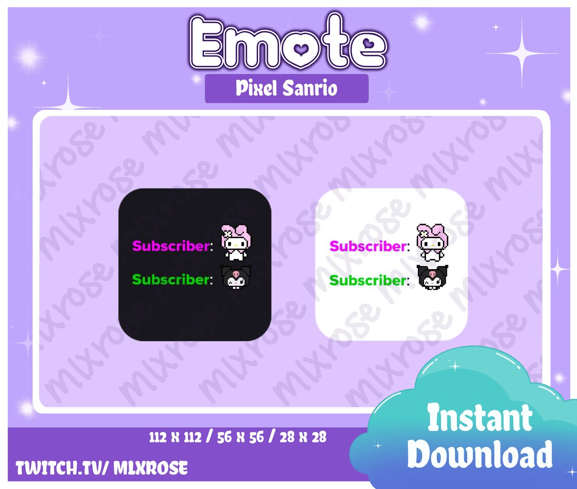 Plushie Pixel Friends Emotes Twitch Discord Stream - Etsy