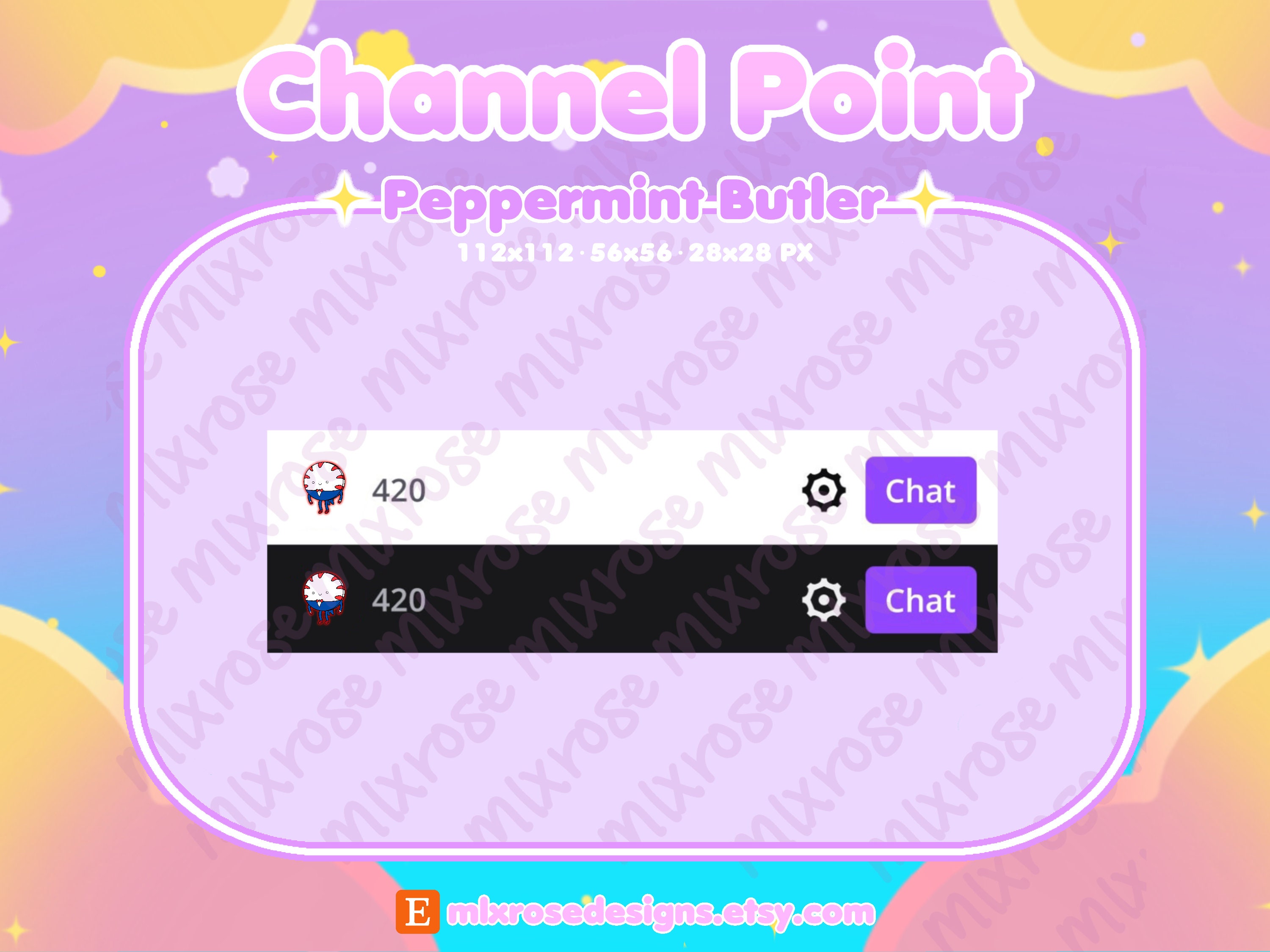 Adventure Time Peppermint Butler Channel Point for Twitch Channel ...