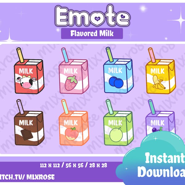 Milk Emotes - Etsy