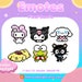 Plushie Pixel Friends Emotes - Twitch - Discord - Stream | Cute, Kawaii ...