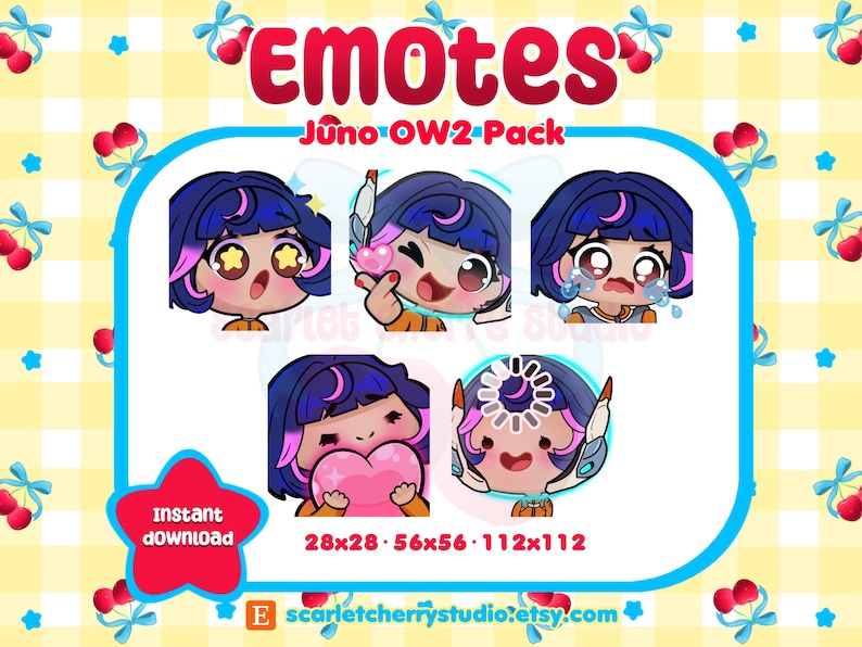 Juno Overwatch Emote Pack for Twitch Streamers, Discord, Youtube ...