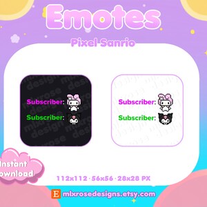 Plushie Pixel Friends Emotes - Twitch - Discord - Stream | Cute, Kawaii ...