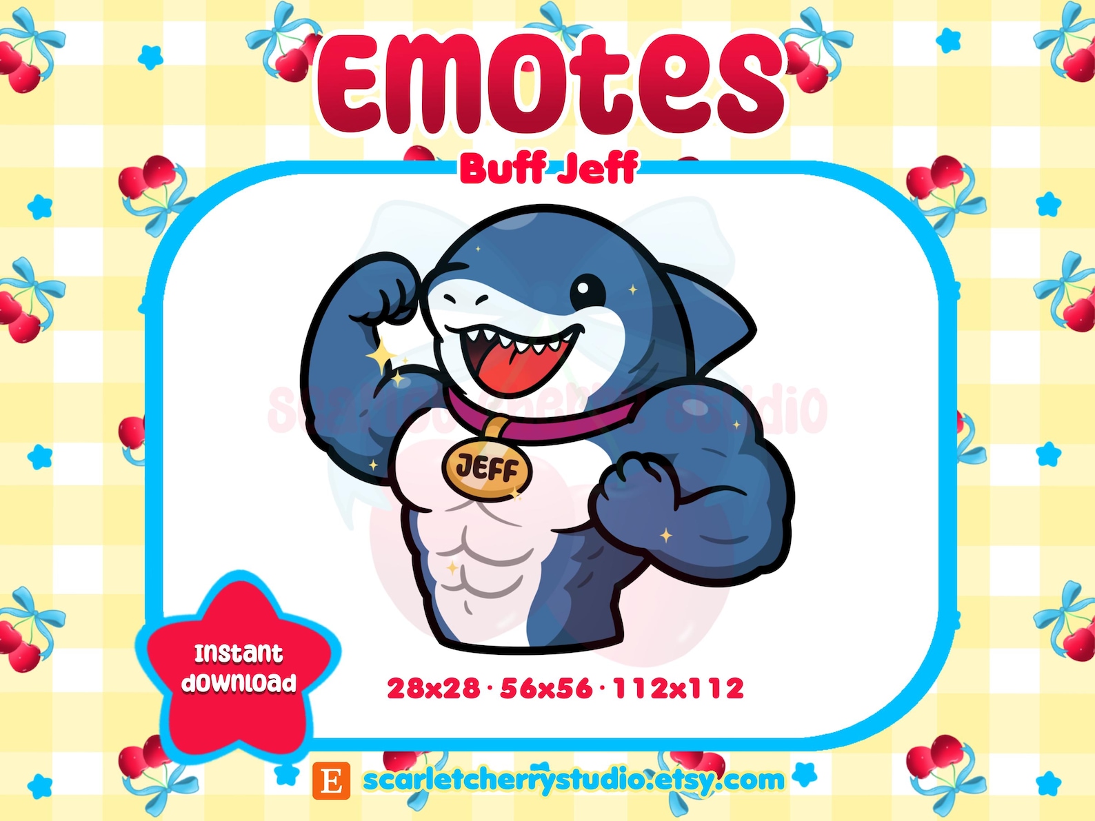 Buff Jeff the Land Shark Emote | Twitch Emotes | Marvel Rivals Emotes ...
