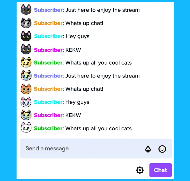 Cute Cat Sub/bit Badges Twitch Discord Stream Simple - Etsy