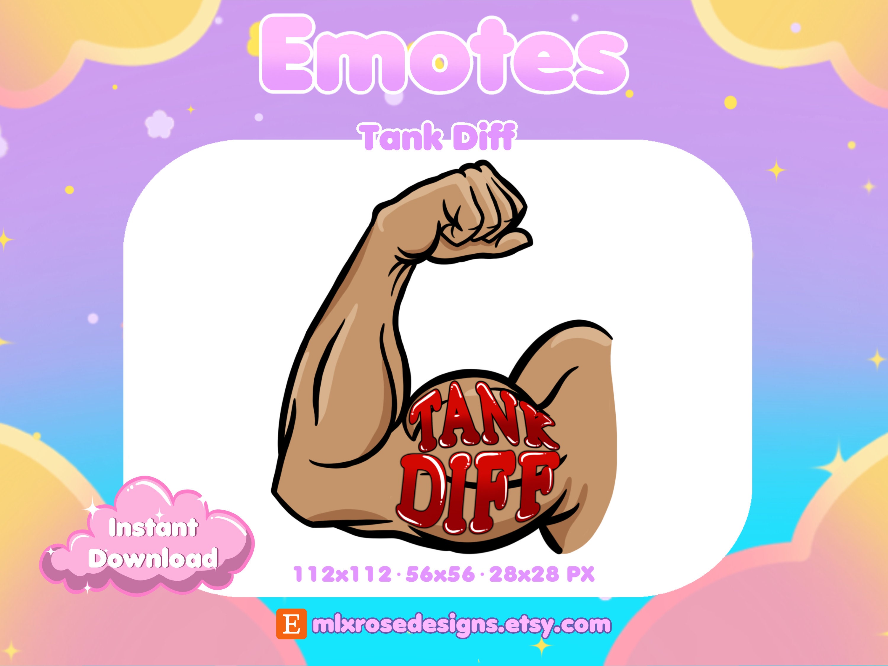 Tank Diff Overwatch Emote for Twitch Streamers, Discord, Youtube ...
