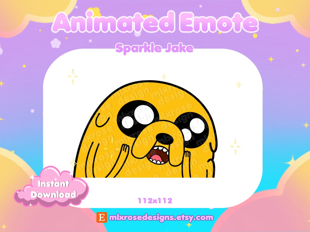 Sparkle Jake Adventure Time Animated Emote for Twitch Streamers ...