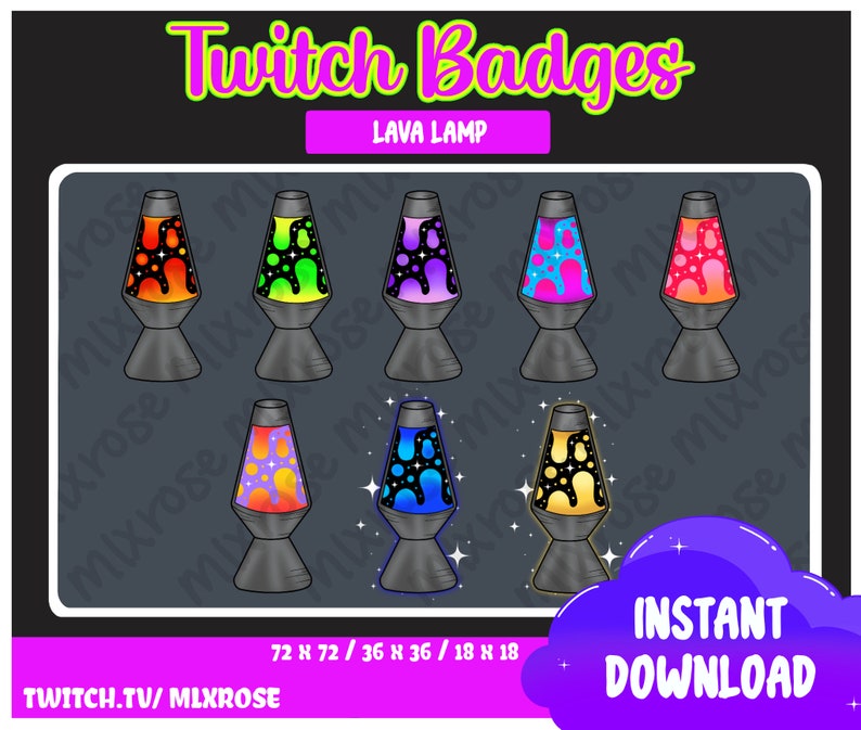 Lava Lamp Sub/bit Badges Twitch Discord Stream - Etsy