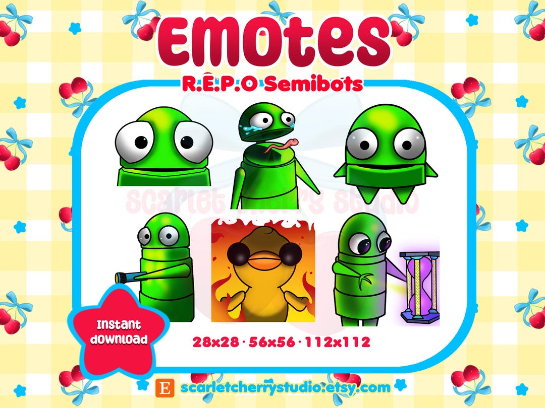 R.E.P.O Horror Game Emote Pack | Digital Download | Cute Emotes | Funny ...