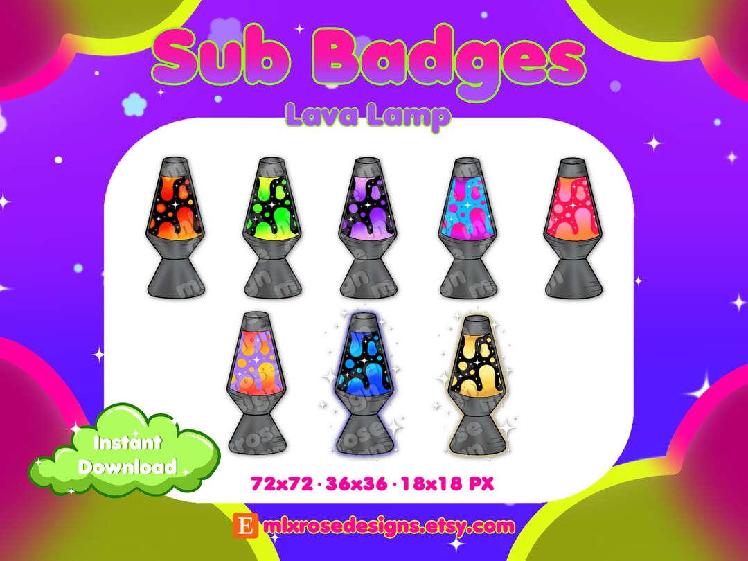 Lava Lamp Sub/bit Badges - Twitch - Discord - Stream - Etsy