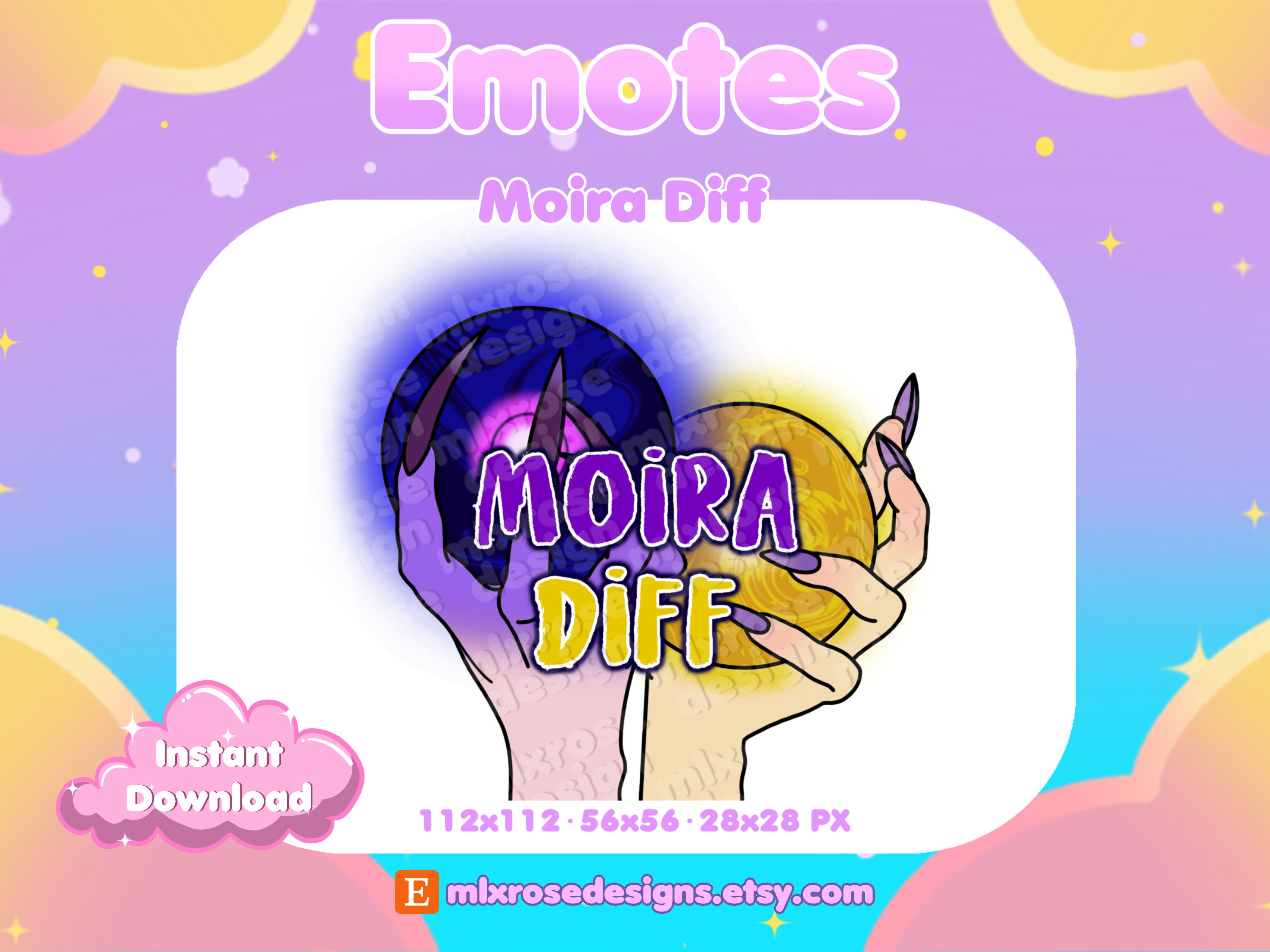 Moira Diff Overwatch Emote for Twitch Streamers, Discord, Youtube ...
