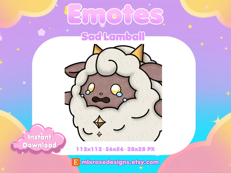 Palworld Sad Lamball Emote for Twitch Streamers, Discord, Youtube ...