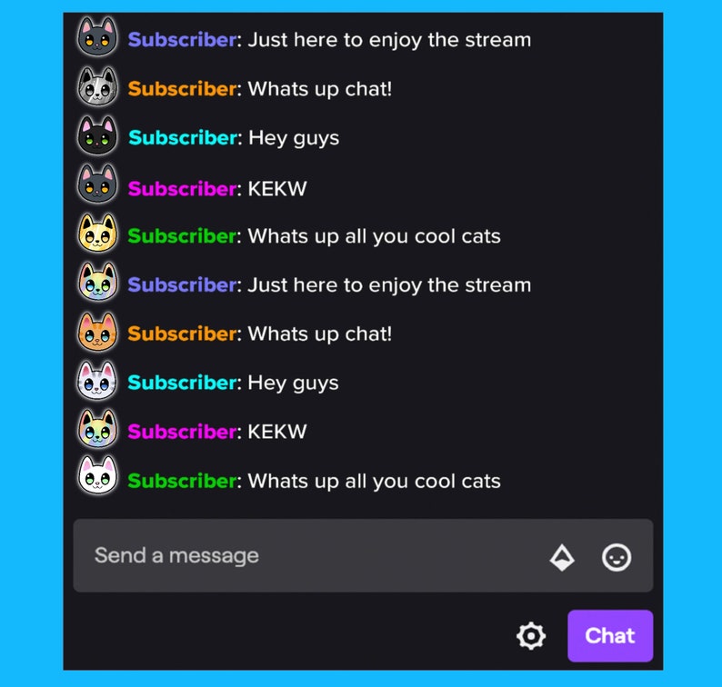 Cute Cat Sub/bit Badges Twitch Discord Stream Simple - Etsy