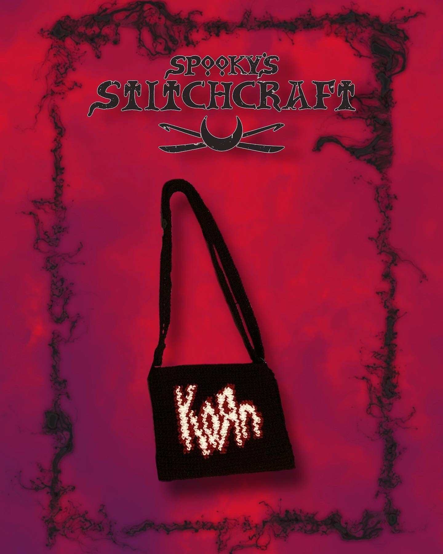 Korn Logo Crochet Bag Numetal Mall Goth Goth Metal - Etsy