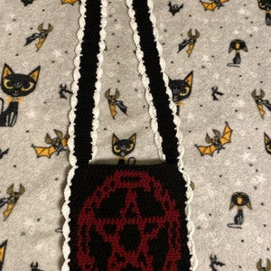 BUNDLE | Gothic Inverted Pentacle Crochet Crossbody Bag Written Pattern ...