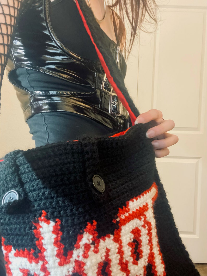 Slipknot Inspired Logo Crochet Bag Pattern Numetal, Metal, Alternative ...