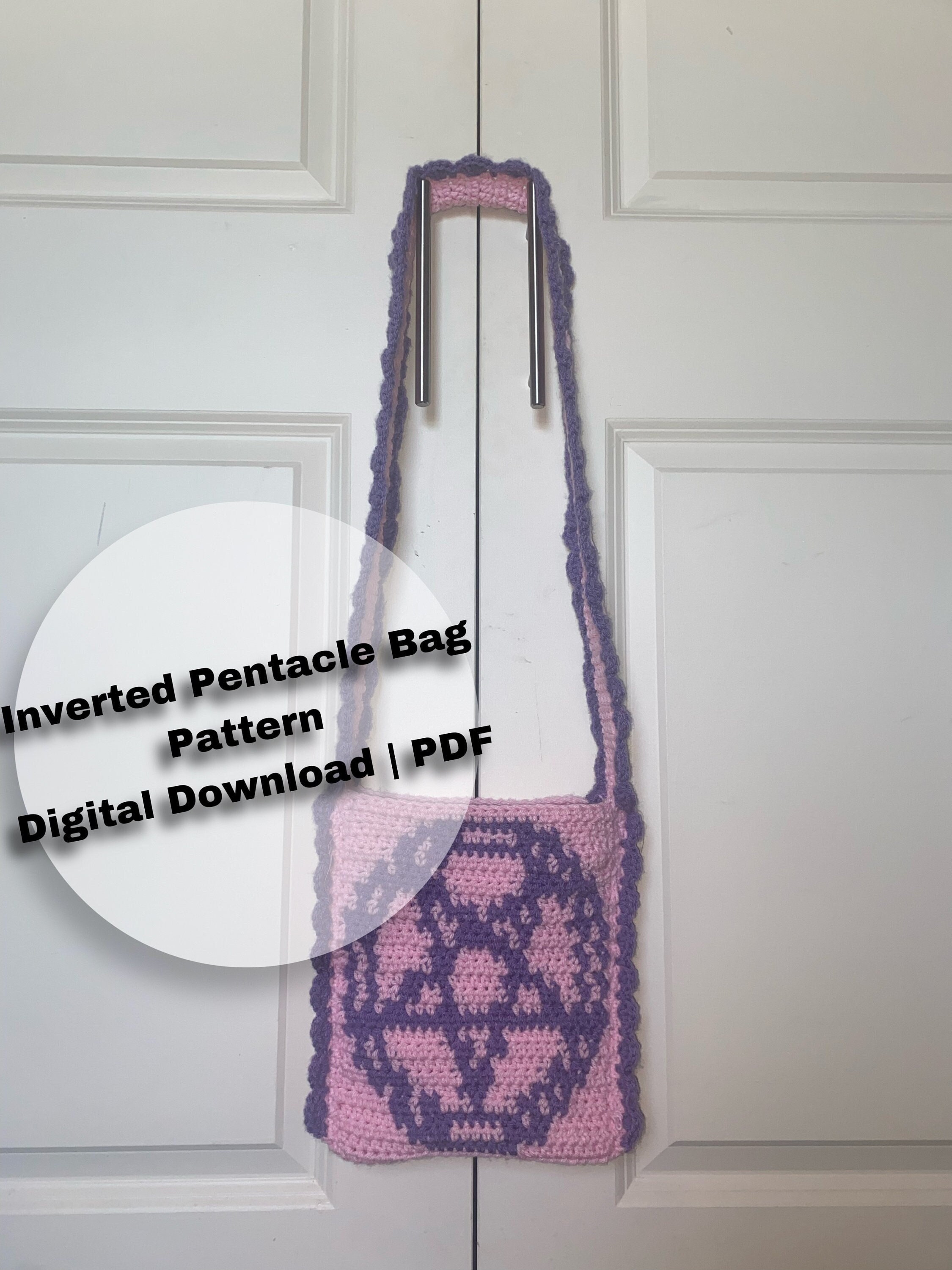 Gothic Inverted Pentacle Witch Crochet Crossbody Bag Pattern | DIGITAL ...