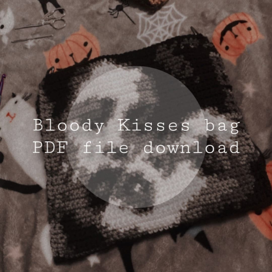 Type O Bloody Kiss Inspired Album Art Crochet Bag Pattern - PDF Digital ...