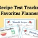 Recipe Test Tracker Log, New Recipe Log, Favorite Recipe Tracker, Best ...