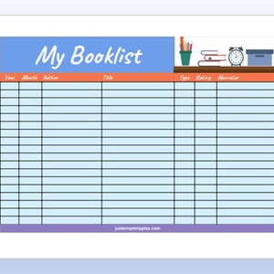 Booklist, Book Log, Best Books, Printable Book Tracker, Booklist With ...