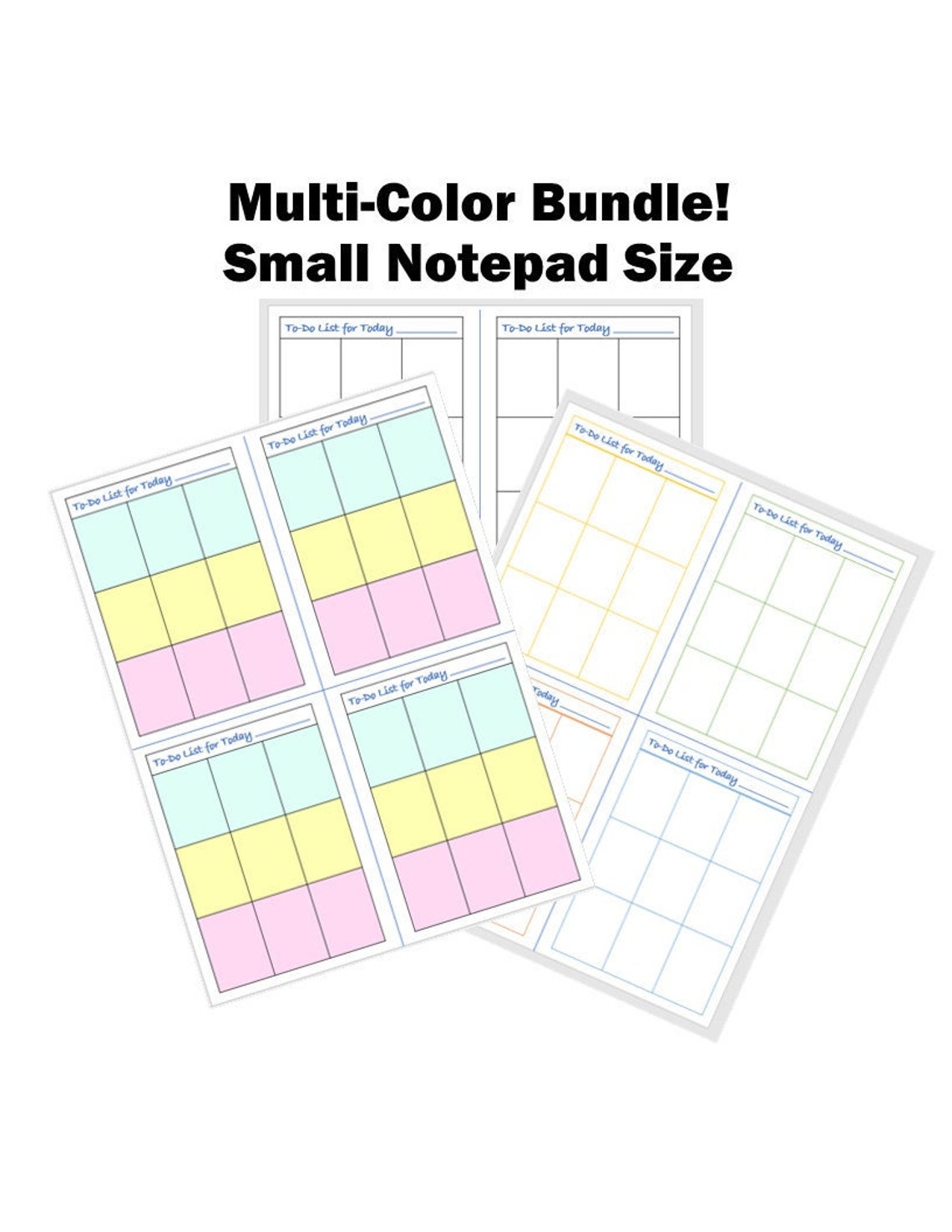 STICKY NOTES NOTEPAD, Daily Notepad, Color Notepad, Black and White ...