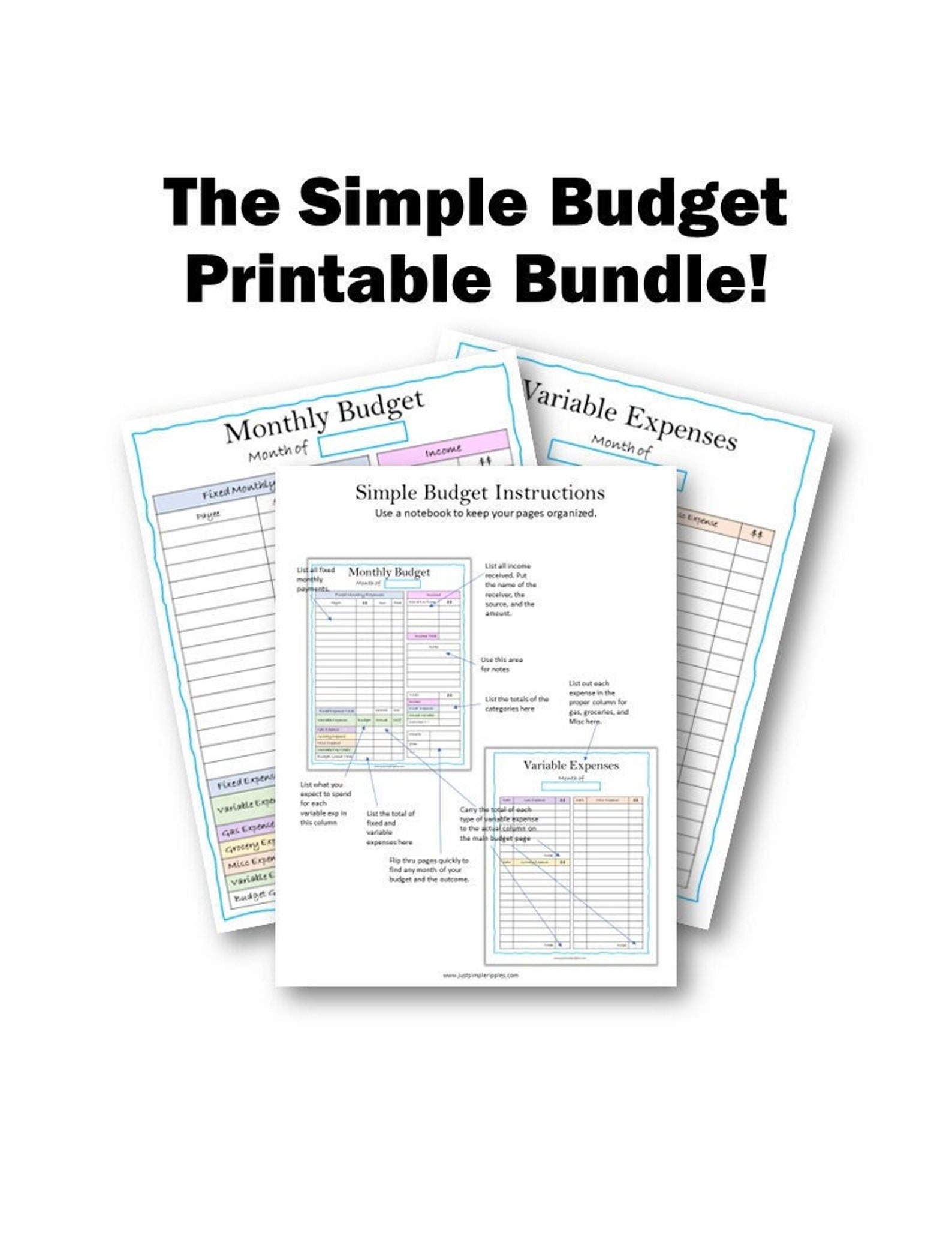 SIMPLE BUDGET, Beginner Budget, Easy-to-use Printable Budget - Etsy
