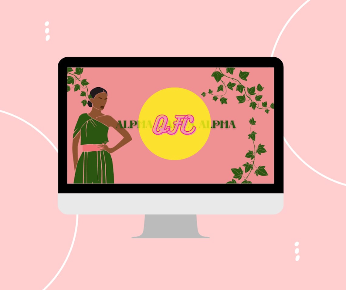 Alpha Kappa Alpha Zoom Backgrounds AKA Virtual Meeting - Etsy