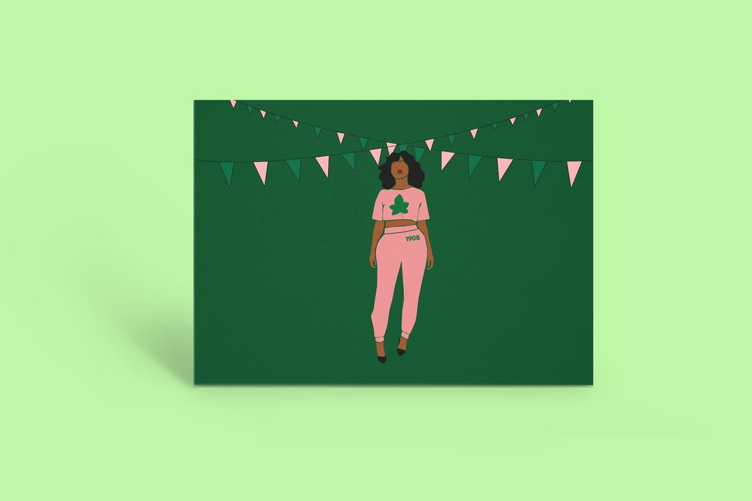Alpha Kappa Alpha Sorority Greeting Cards AKA 1908 Cards Alpha Kappa ...