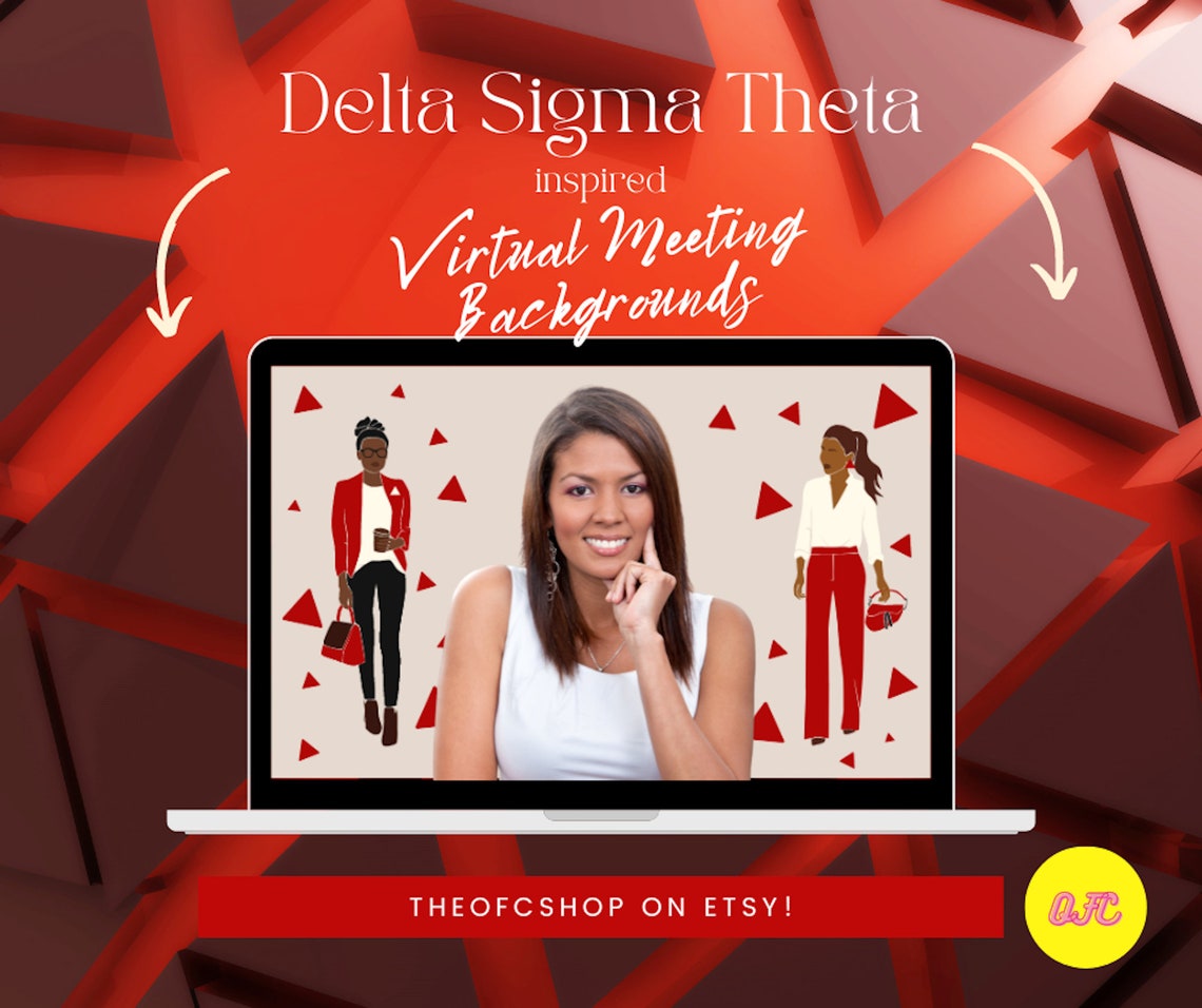 Delta Sigma Theta Zoom Backgrounds DST Virtual Meeting 1913 - Etsy