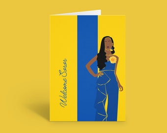 Congratulations Soror Card, Sigma Gamma Rho Inspired Greeting Card ...