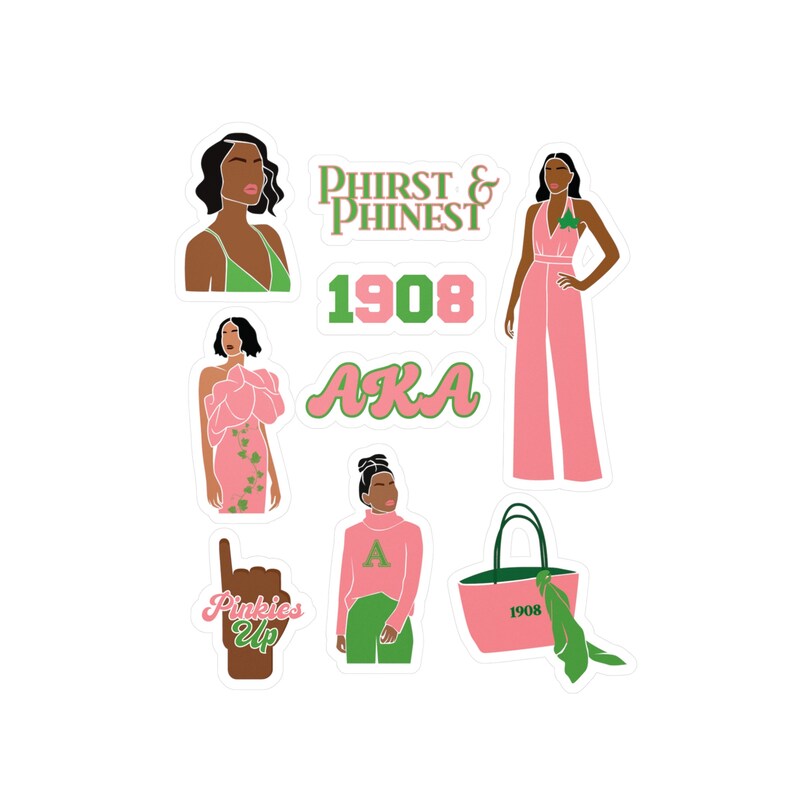 Alpha Kappa Alpha Sorority, Inc Inspired Kiss-cut Vinyl Decals Delta ...
