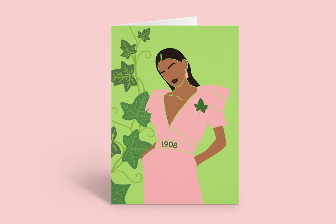 Alpha Kappa Alpha Sorority Cards Aka AKA 1908 Greeting Cards Aka Note ...