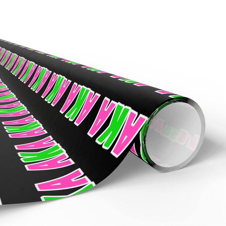 Alpha Kappa Alpha Sorority Inspired Neon AKA Gift Wrap Paper Wrapping ...