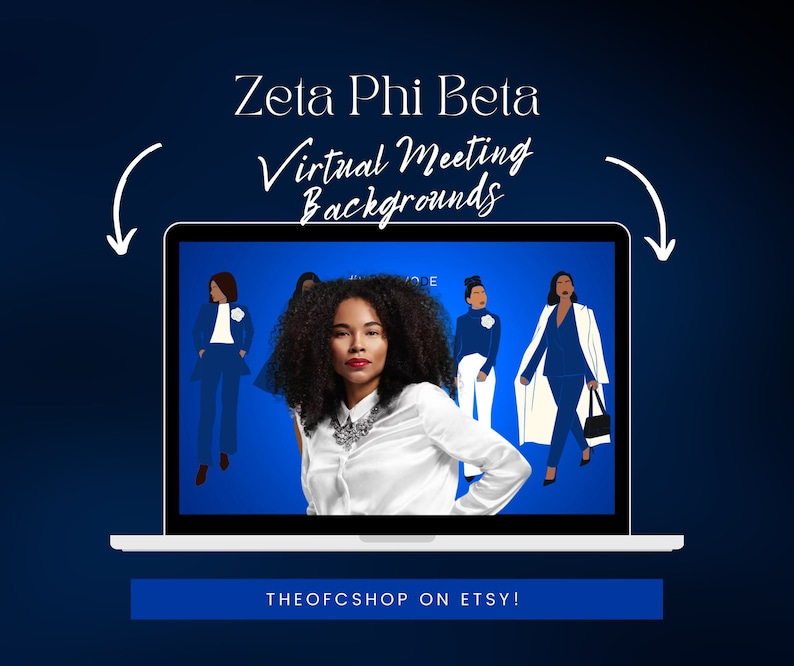 Zeta Phi Beta Zoom Backgrounds Zeta Virtual Meeting - Etsy Canada