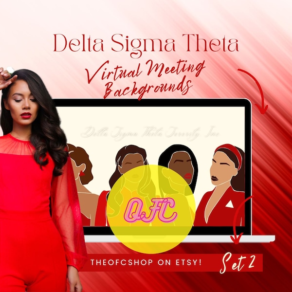 Delta Sigma Theta Zoom Backdrop - Etsy